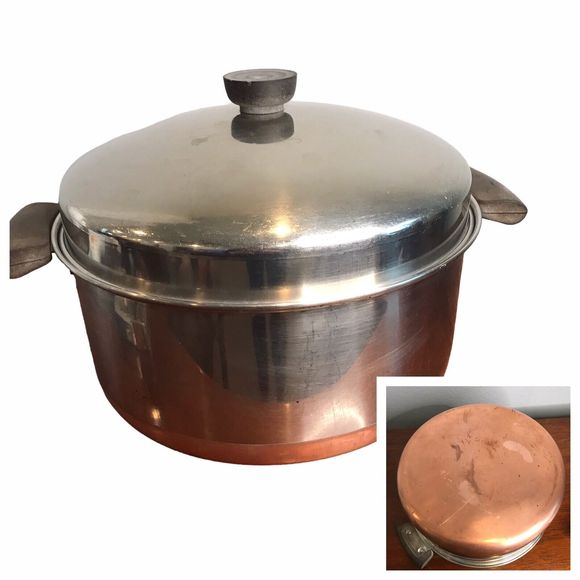 Revere | Kitchen | Vintage Revere Ware 6 Qt Copper Bottom Stock Pot ...